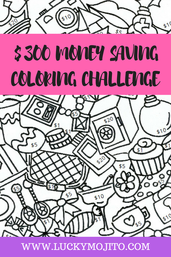 Fun Money Saving Coloring Page Challenge Lucky Mojito Fun Money Saving Coloring Page Challenge Lucky Mojito